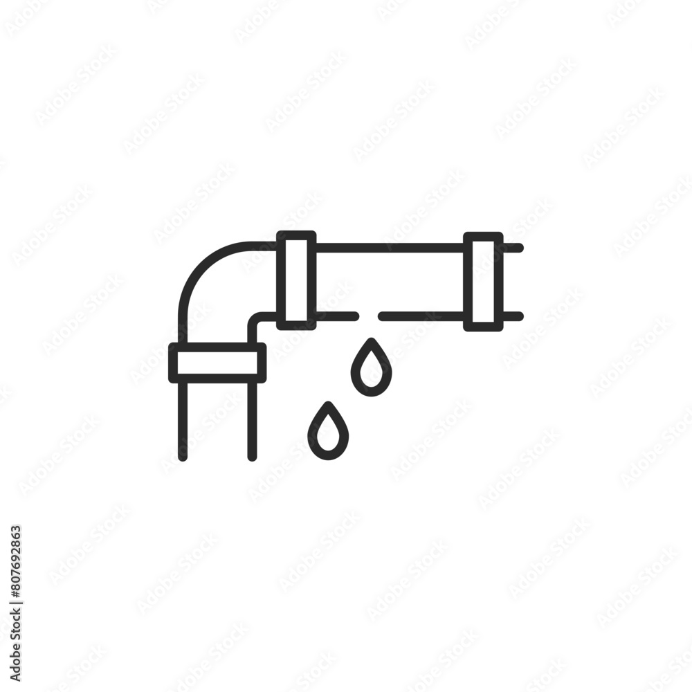 Leaking pipe icon representing plumbing issues and the importance of ...