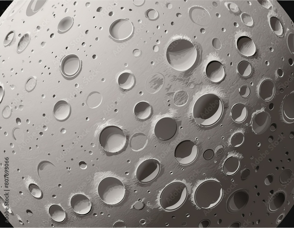 Seamless moon surface close up background texture. Tileable greyscale lunar, meteor craters ...