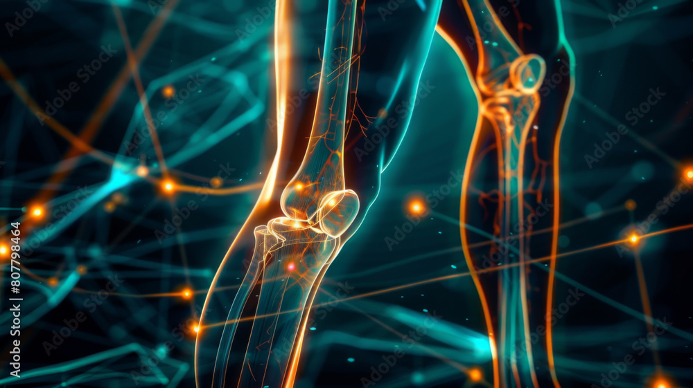 Sciatic nerve compression shown by leg shooting pain in photo. Concept ...