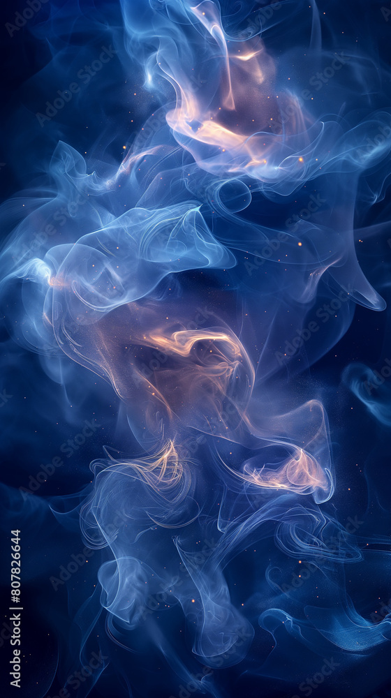 abstract blue smoke Design a premium and minimalist dark blue abstract ...