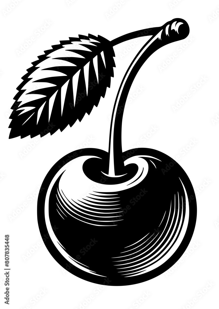 Cherry SVG, Cherry PNG, Cherry Silhouette, Fruit SVG, Garden fruit ...