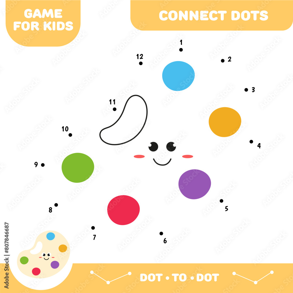 Vector de Stock Dot to dot educational game for preschool kids ...