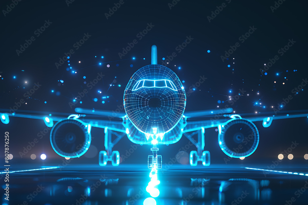 Experience a mesmerizing wireframe visualization against a radiant ...