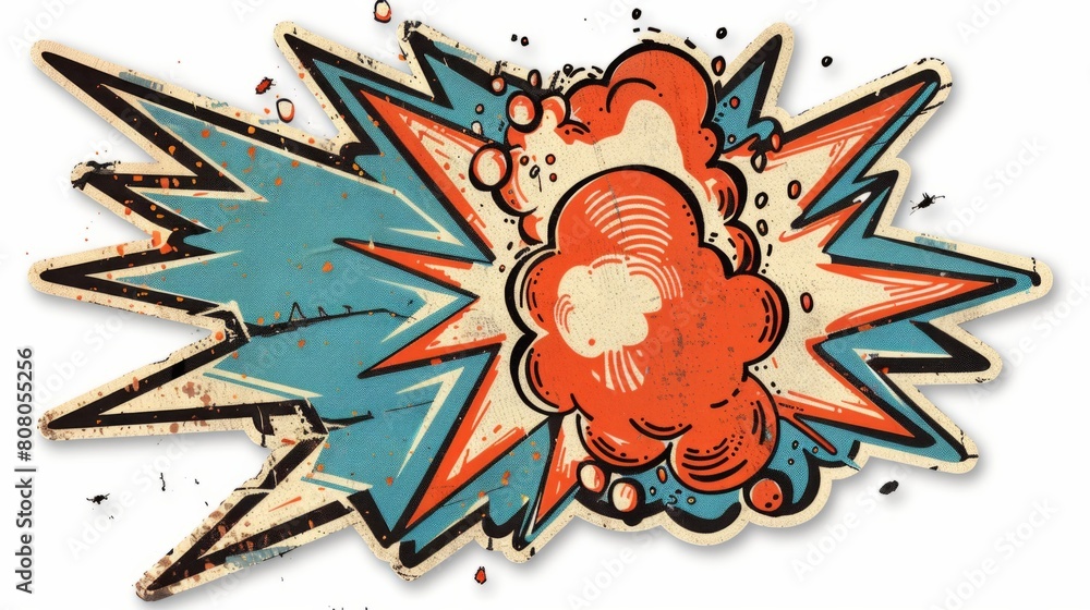 cartoon explosion symbol generative ai Stock Illustration | Adobe Stock
