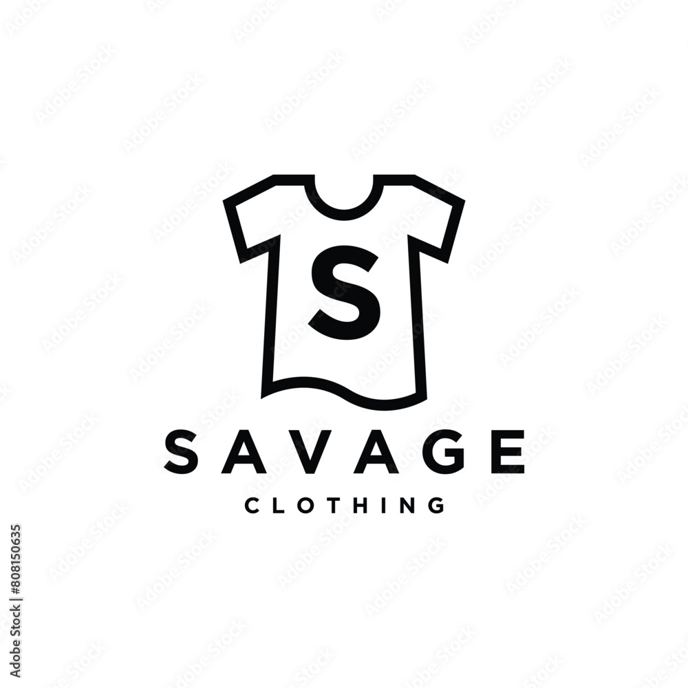 Letter S clothing logo icon vector Stock Vector | Adobe Stock