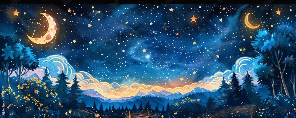 An embroidery pattern for a denim jacket back panel featuring a ...