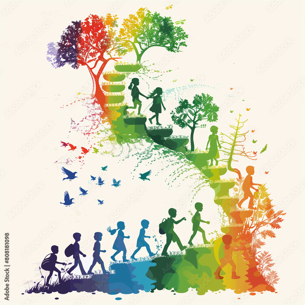 A visual that presents the concept of child development through various ...