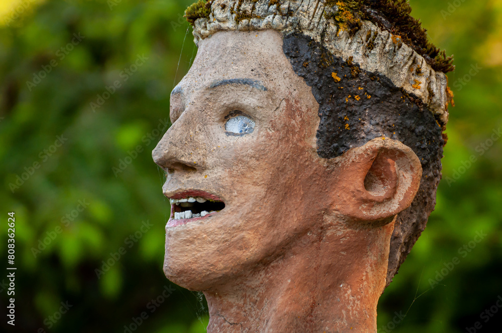 Parikkala, Finland. Sculptures by artist Veijo Ronkkonen. The park ...