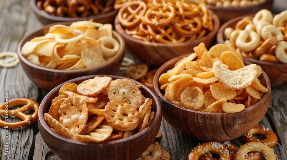 Salty snacks like pretzels, chips, and crackers are unhealthy for your ...