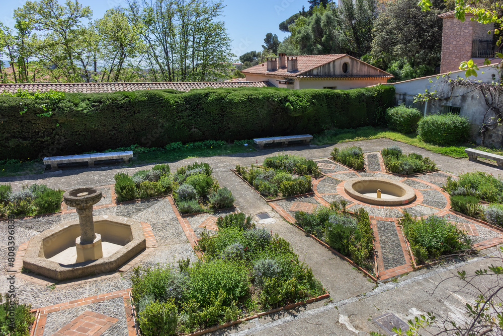 Garden of the Franciscan monastery on the hill of Cimiez. The garden ...