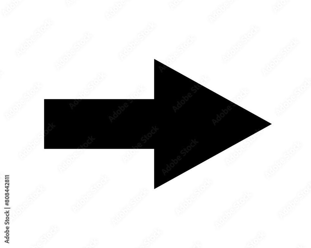 Short black arrow sign isolated on transparent background - Vector ...