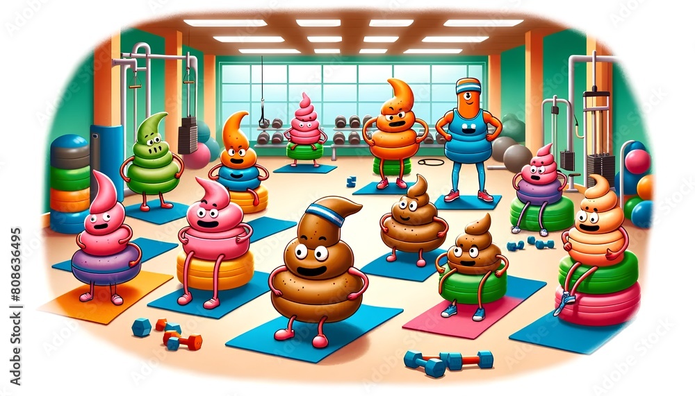 An informative Bristol stool chart concept illustrating the various ...