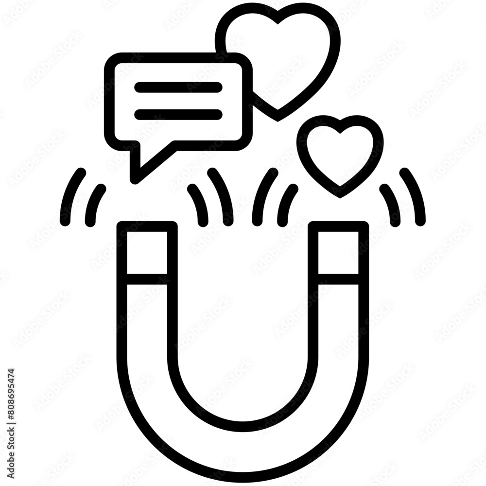 Youtuber And Influencer Outline Icon Pack Stock Vector | Adobe Stock