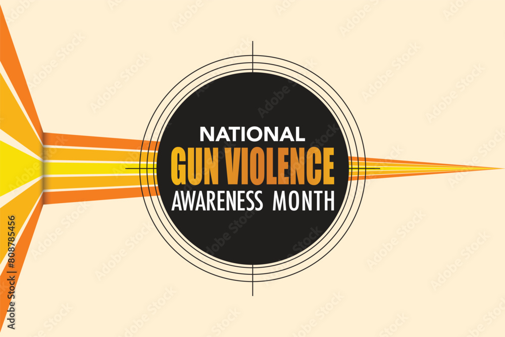 Gun Violence Awareness Month background or banner design template ...