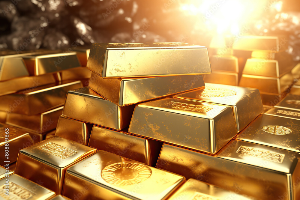 Generative ai on theme of beautiful texture surface gold bar, design ...
