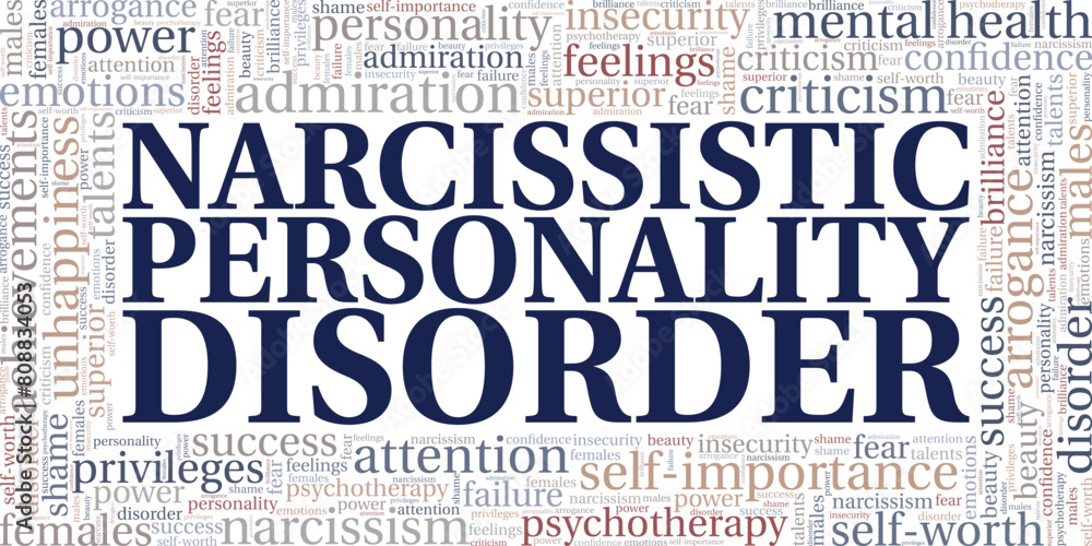 NPD Narcissistic Personality Disorder word cloud conceptual design ...