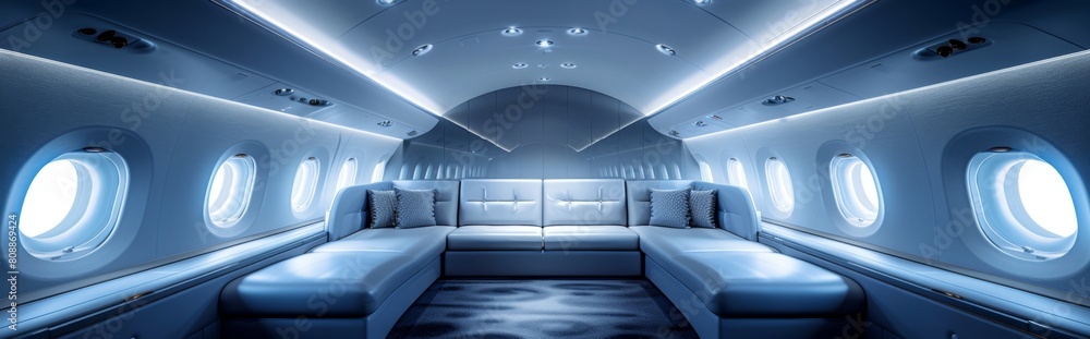 Luxurious First Class Cabin of a Small Private Plane - 4K Wallpaper ...