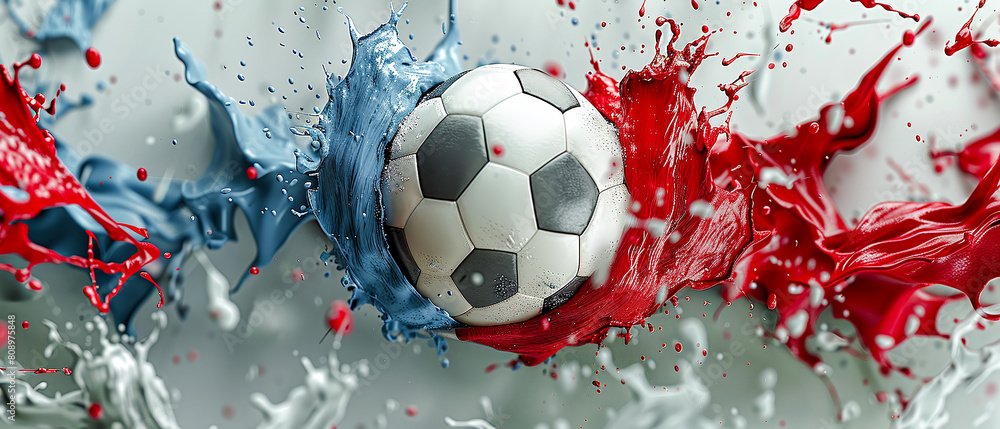 EM 2024 Football Soccer Fever abstract Artistic Explosion with ball the ...