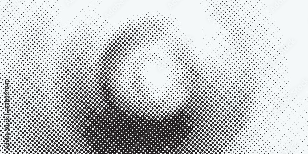 Basic halftone dots effect in black and white color. Halftone effect ...