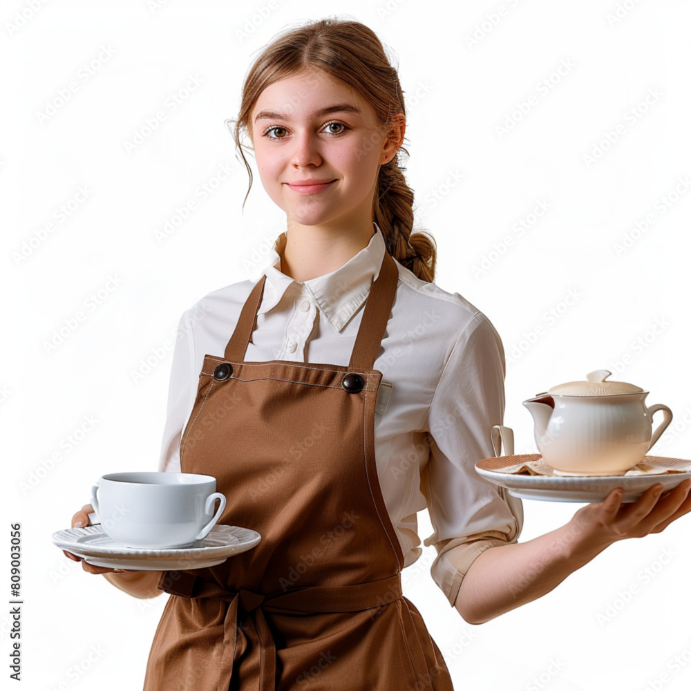 Realistic 3D Young Friendly Professional Waiter in Formal Attire Happy ...