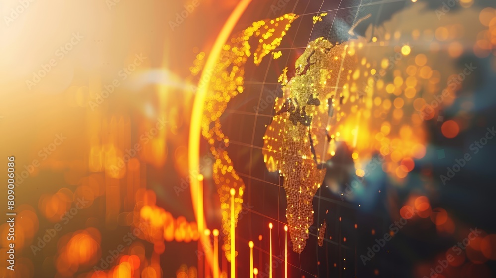 Global Temperature Rise Animation, Close-up of an animated temperature ...