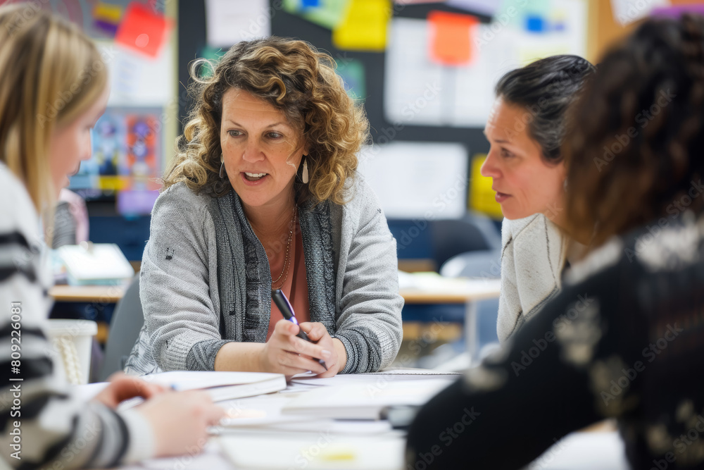Stock-Foto „In-depth Discussion at an Individualized Education Plan ...