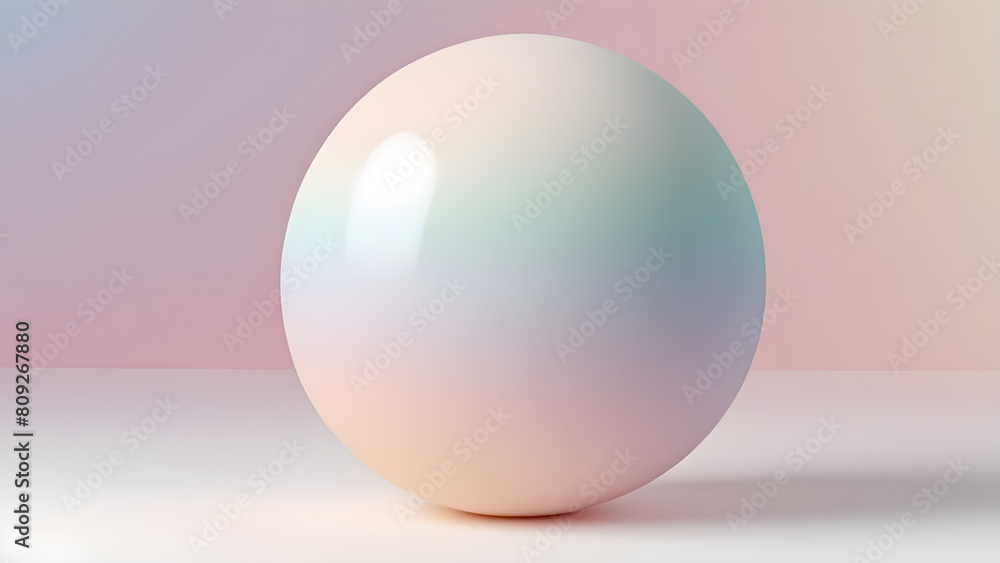 Pastel colored circular sphere, geometric graphic diagram that can be ...