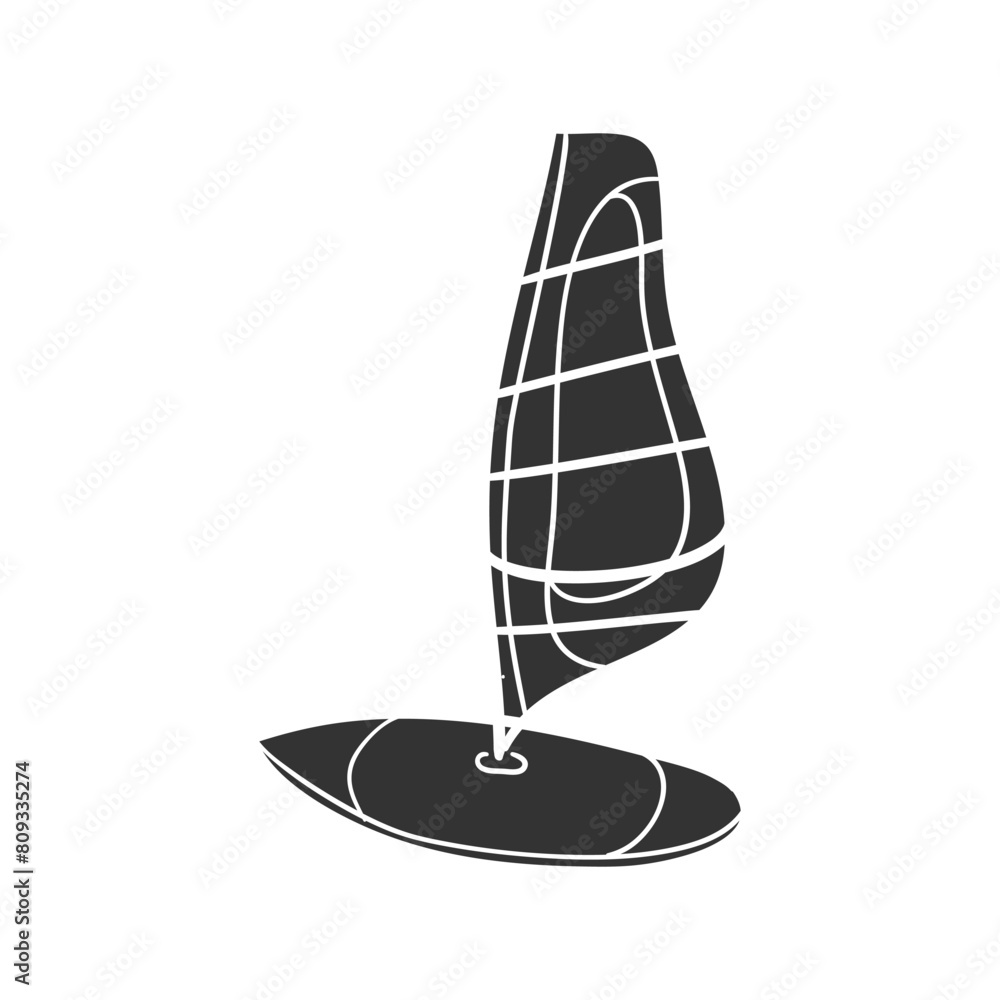 Paddle Surf Icon Silhouette Illustration. Sports Vector Graphic ...
