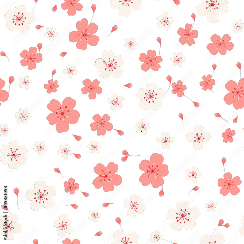 PNG Sakura pattern backgrounds flower Stock Illustration | Adobe Stock