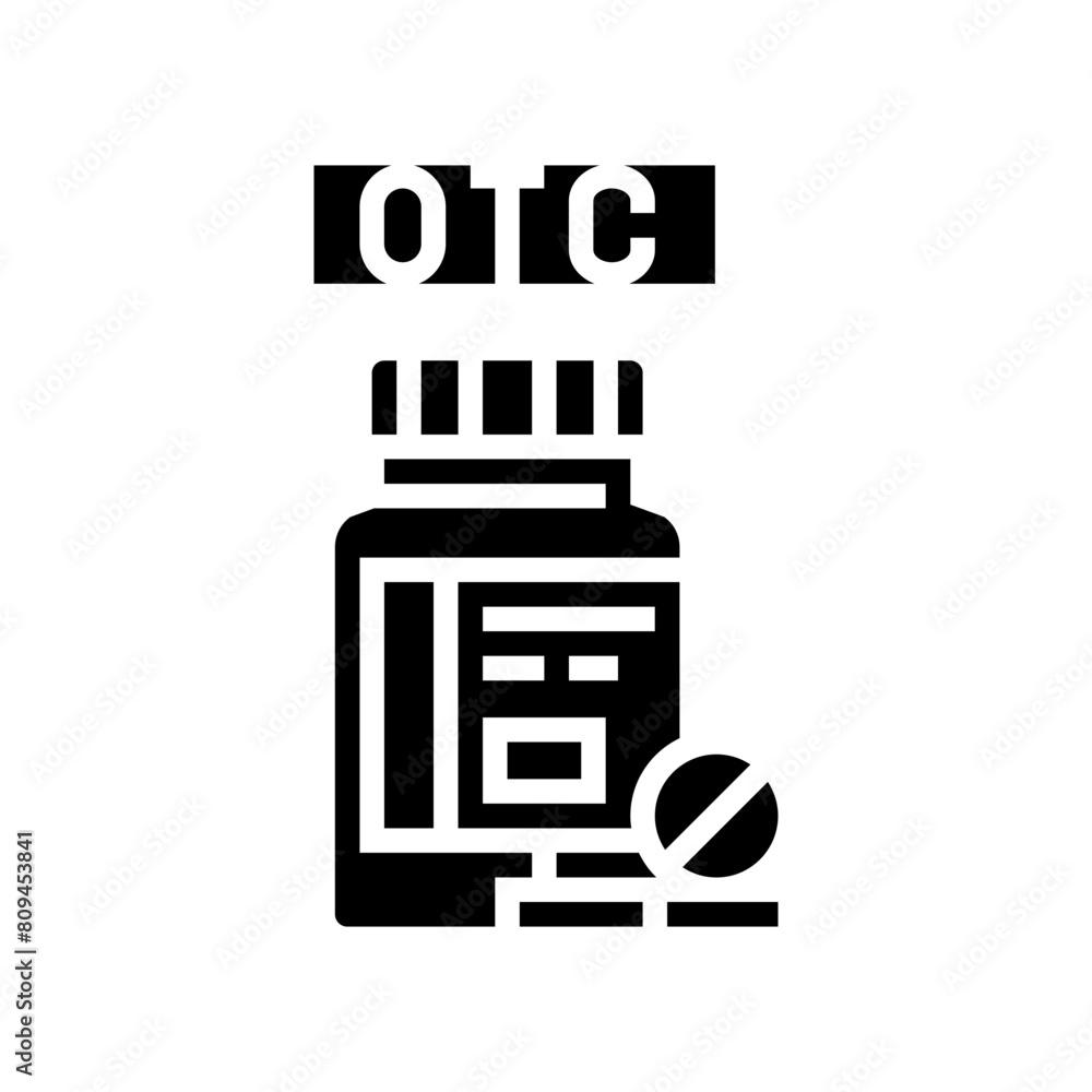 Stock-Vektorgrafik „over counter otc medications glyph icon vector ...