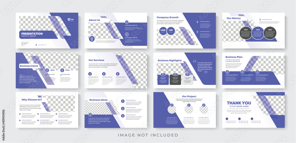Business presentation slide template layout design, PowerPoint ...