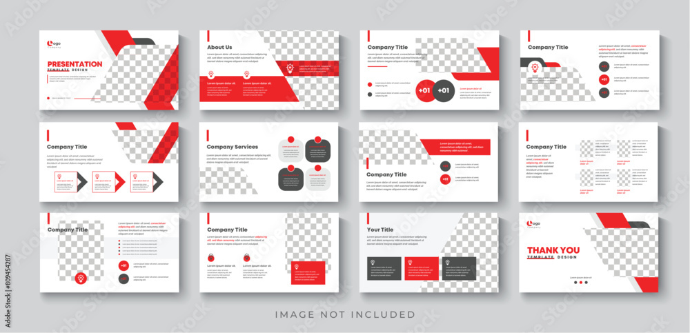 Business presentation slide template layout design, PowerPoint ...