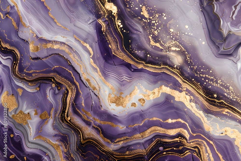 Elegant Purple and Gold Marble Texture for Luxurious Design. Abstract ...