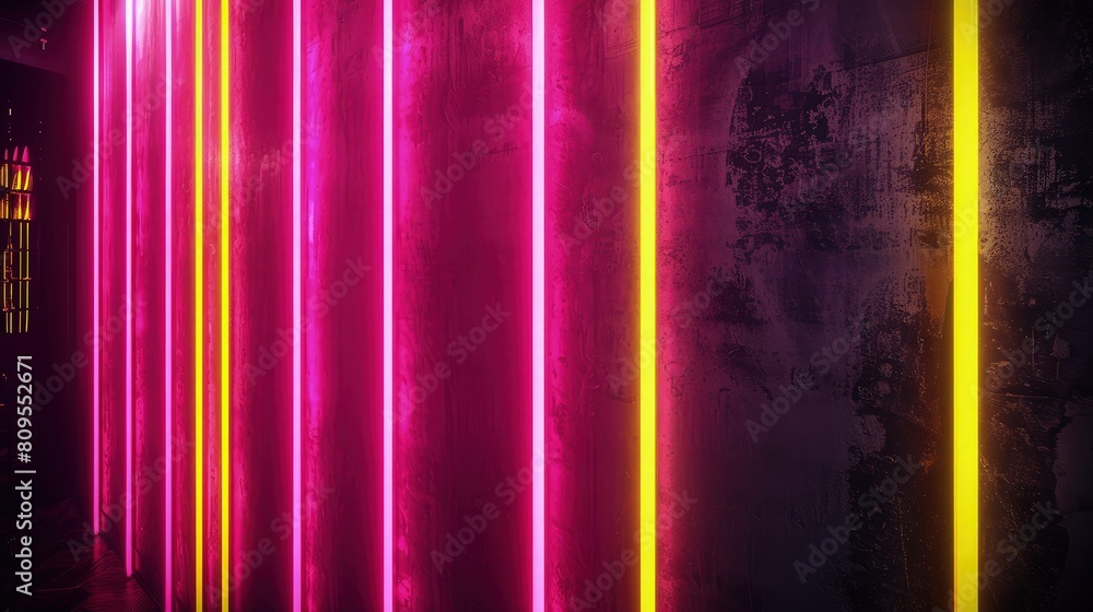 beautiful neon color vertical lines on night club wall neon color ...
