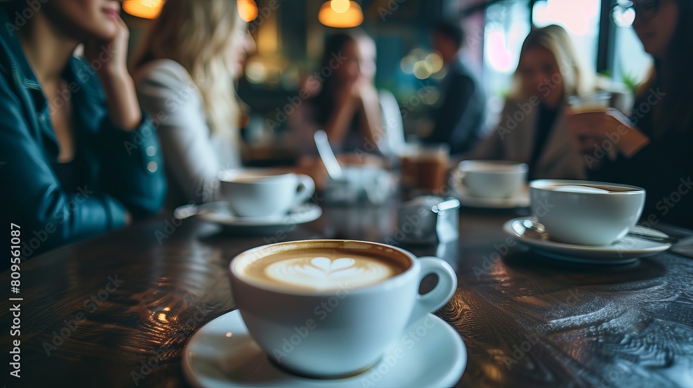 Diverse corporate group enjoying a collaborative coffee break - A ...