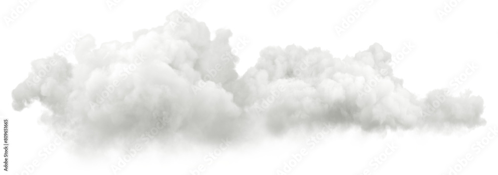 Scenic white clouds atmospheric on transparent backgrounds 3d render ...