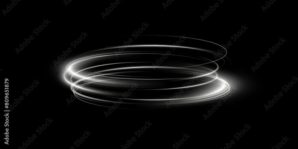 Light white Twirl. Curve light effect of white line. Luminous white ...