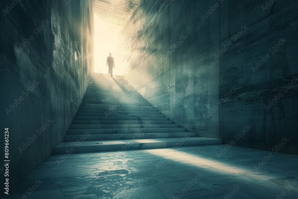 column of blocks representing a multi-tier business hierarchy AI ...