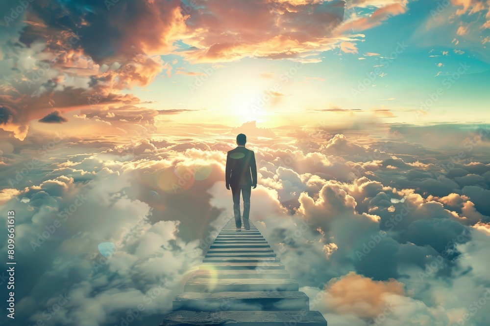 Step-by-Step Growth Graph with Stairs Arrows - Visual Strategy for ...