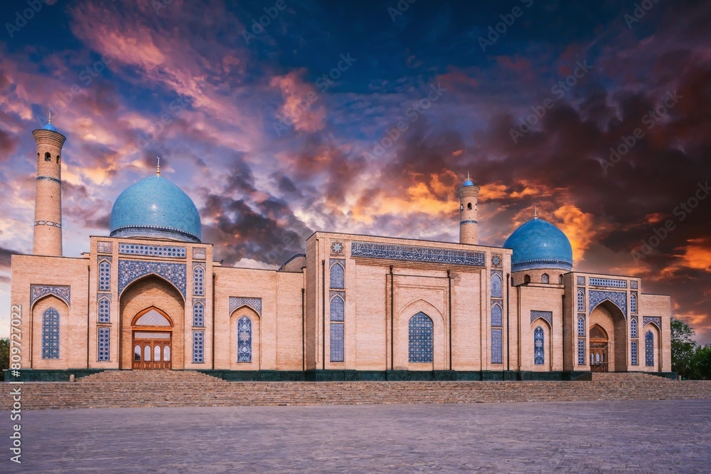 ancient medieval Muslim Islamic mosque Hazrati Imam in Tashkent in ...