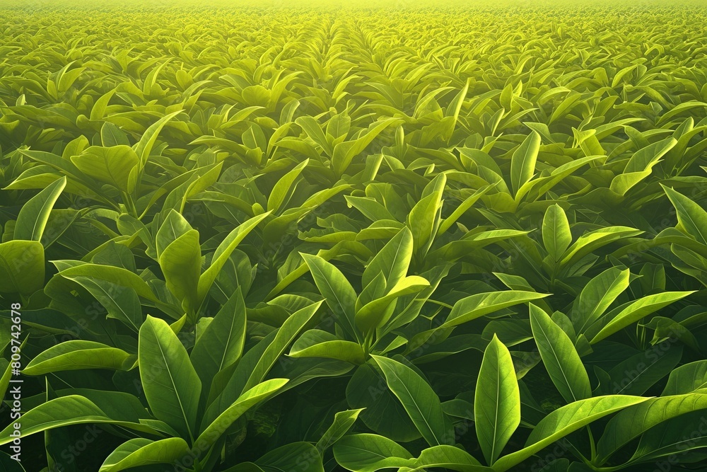 Turmeric plant in field flat design front view cultivation landscape ...