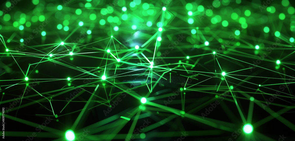 Electric blue networking patterns connect futuristic logistics nodes ...