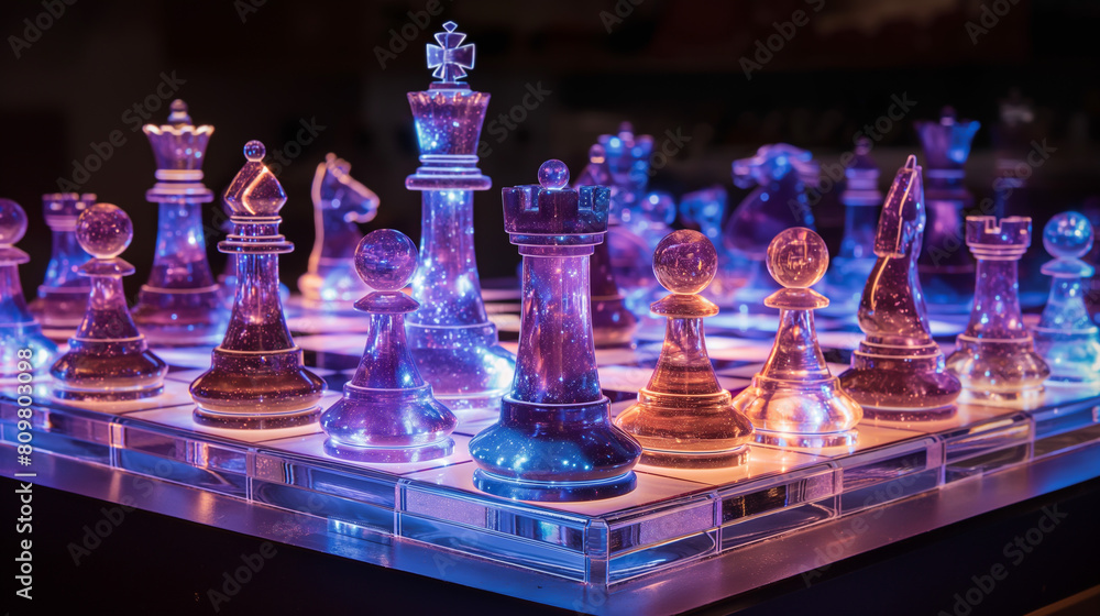 Chess. Modern chess set, space-themed chess set. Designed with luxury ...