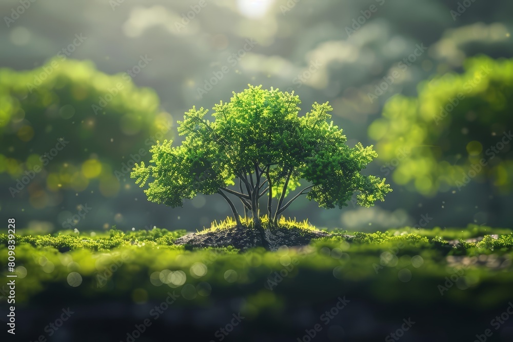 Show Glow HUD big icon group of trees, highlighting nature s resilience ...