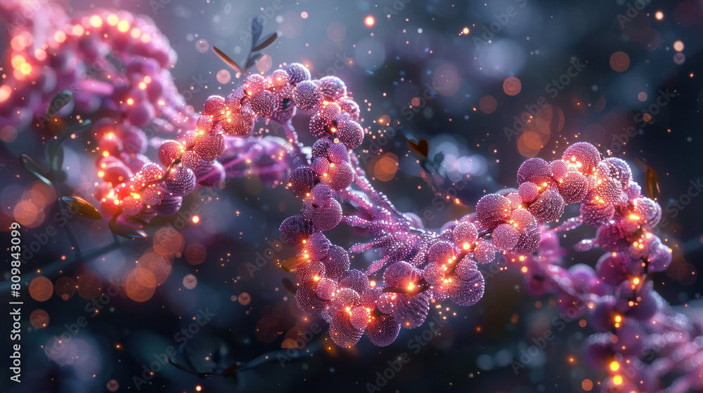 Science with a banner showcasing the elegant structure of DNA molecules ...
