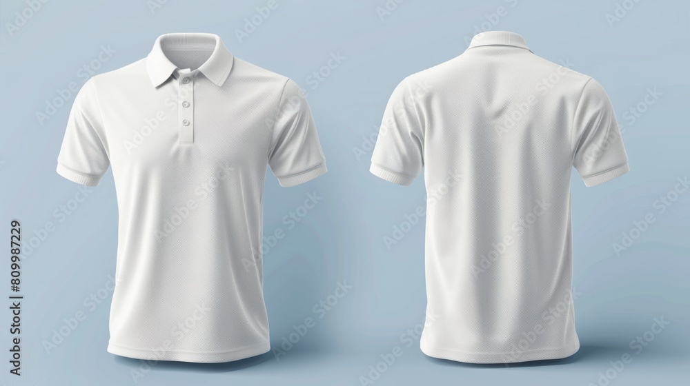 Blank white polo shirt mockup for displaying logos or brand names Stock ...