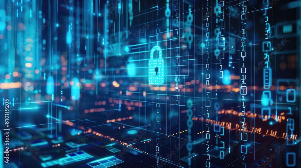 Cyber Security, , personal data concept. abstract technology background. data safety information ...