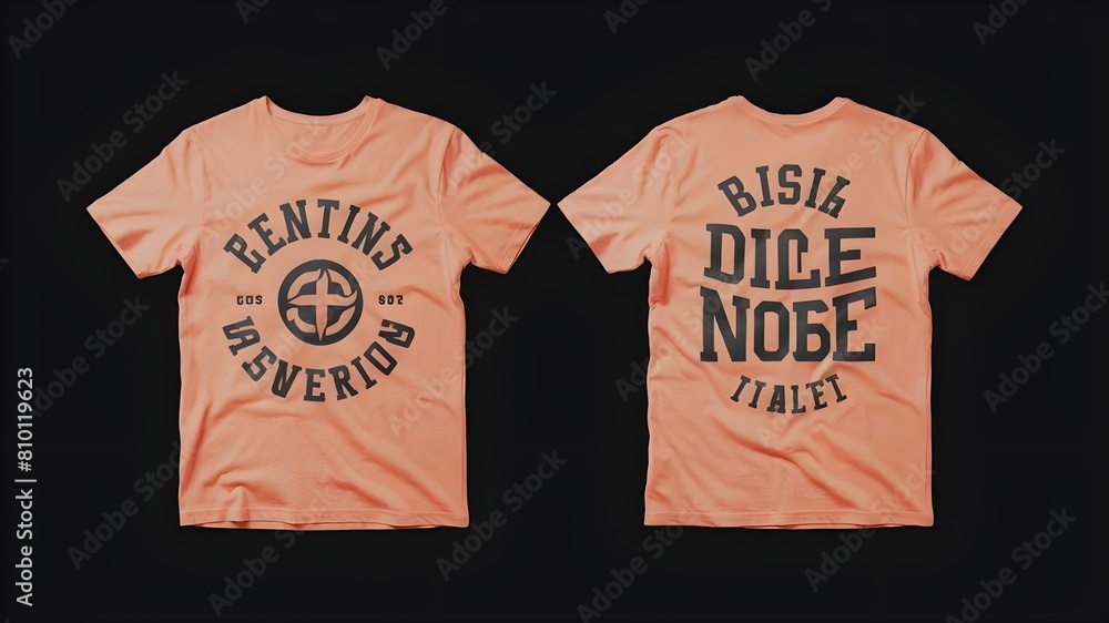 Plain cream T-Shirt Template for Mockup Design Stock Photo | Adobe Stock