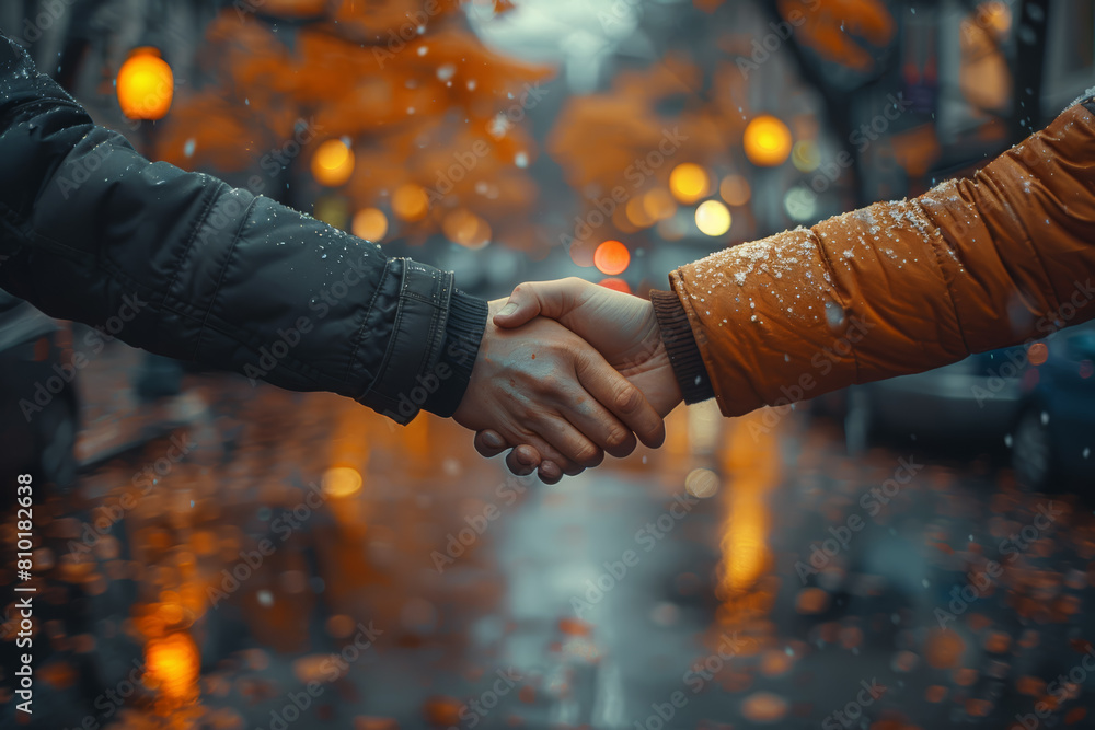 Acknowledging others with a polite nod when passing by, showing ...