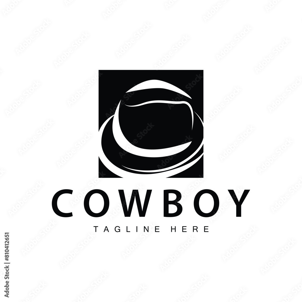 Cowboy hat logo vector hat illustration line texas rodeo cowboy ...